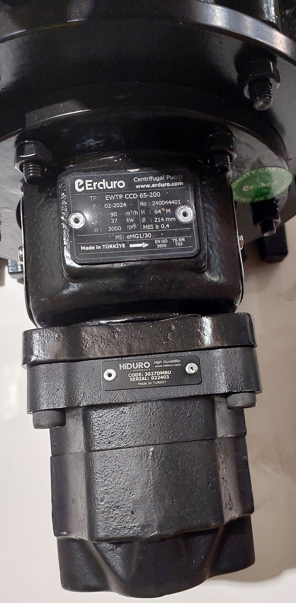 100mm (4") X 80mm (3") Hydraulic Driven Water Pump 3,000 LPM - with ...